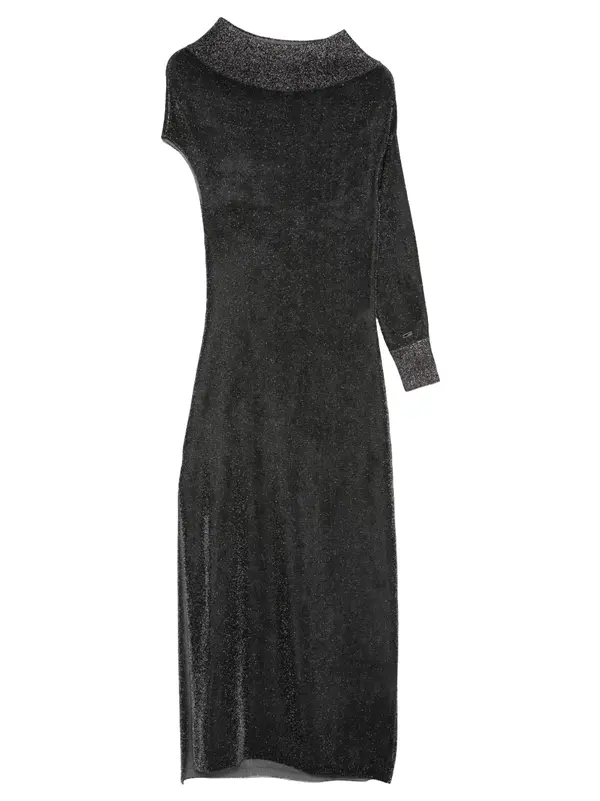 Fendi Draped Lurex Gown - Black