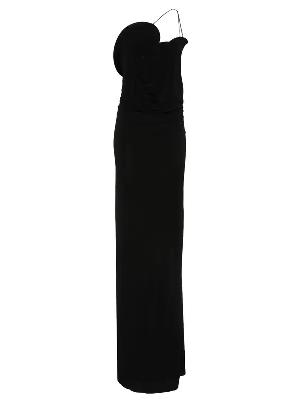 Christopher Esber Wave-coil Draped Gown - Black
