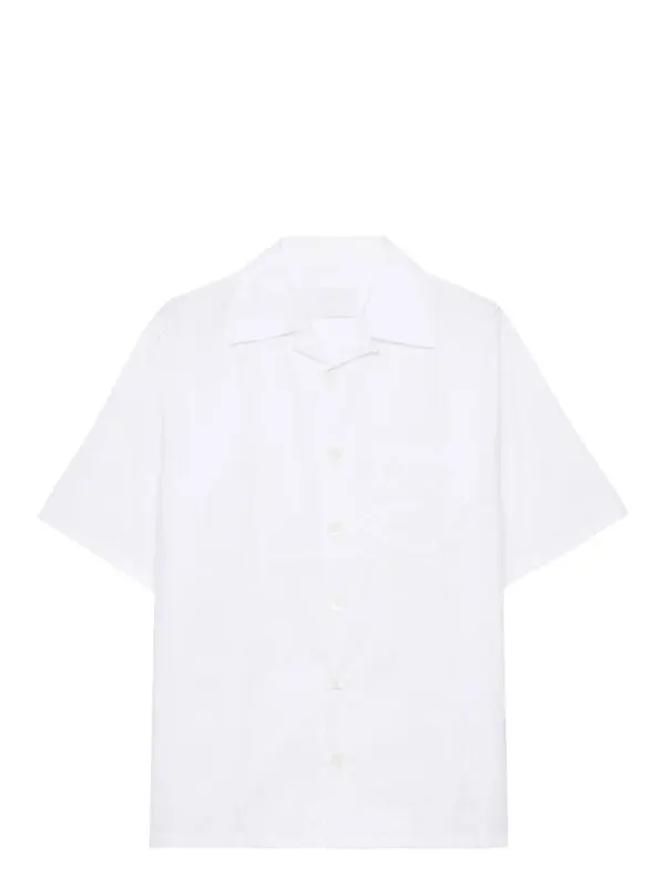 Prada Logo-patch Bowling Shirt - White