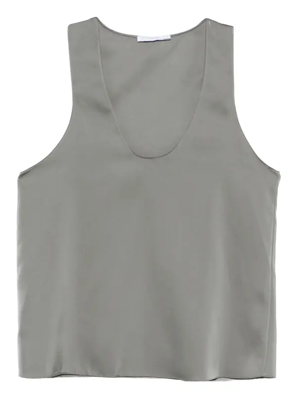 Patrizia Pepe Satin Tank - Green