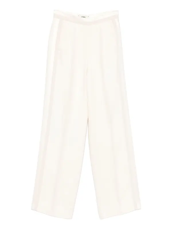 Fendi Panelled Wide-leg Trousers - White