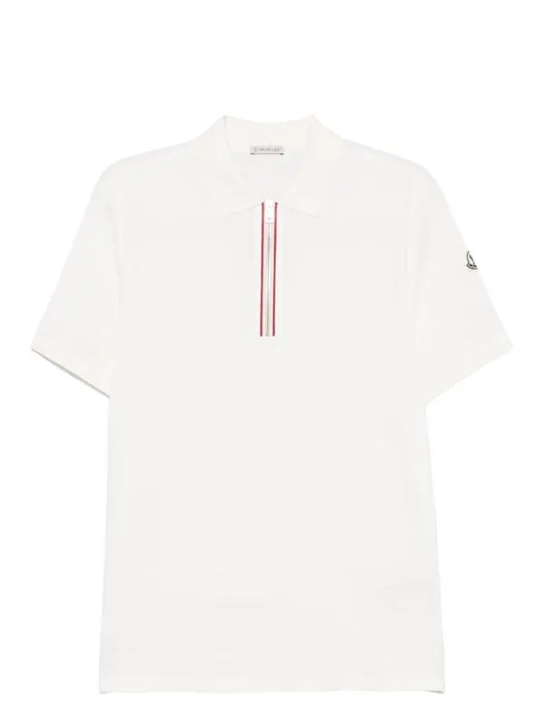 Moncler Short-sleeve Polo Shirt - White