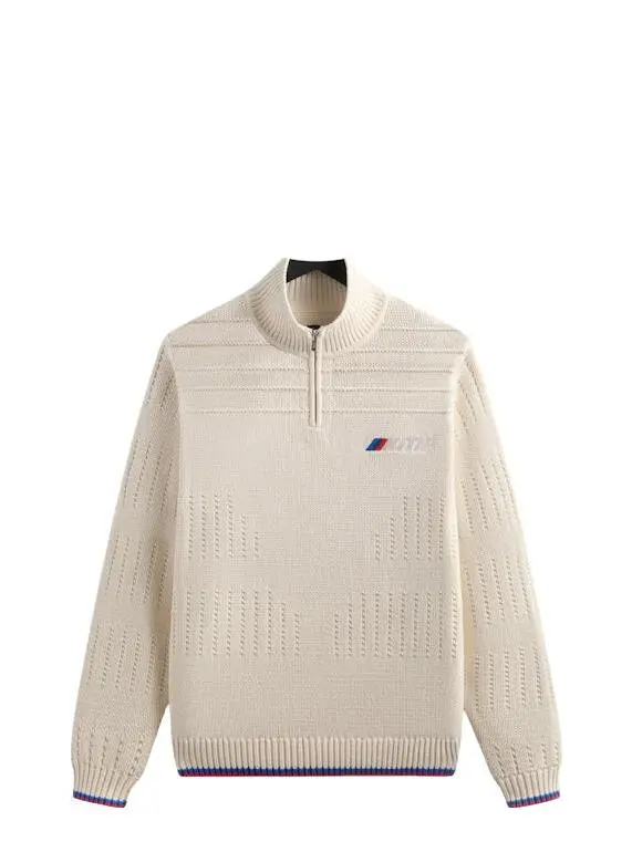 Kith X Bmw Ansel Quarter Zip Sweater - Sandrift