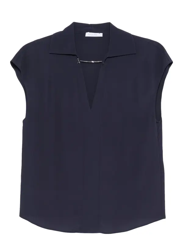 Patrizia Pepe Chain-detail Blouse - Blue