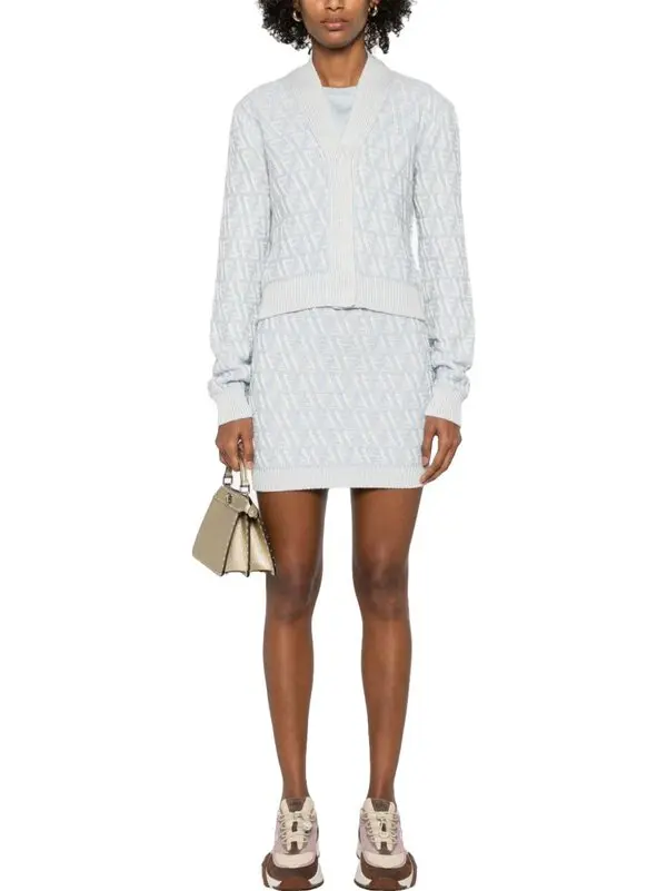 Fendi Ff Mini Skirt - Blue