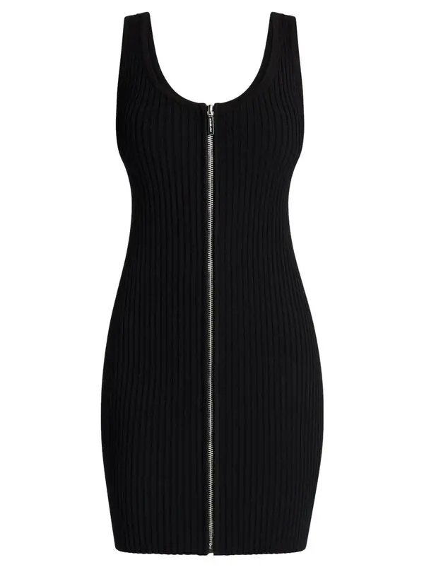Michael Kors Ribbed Mini Dress - Black