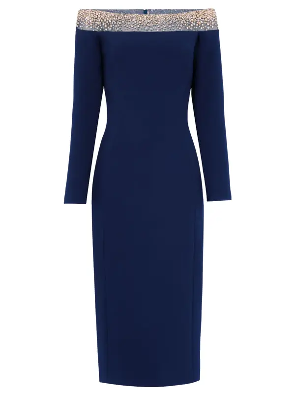 Jenny Packham Calypso Embellished Dress - Blue