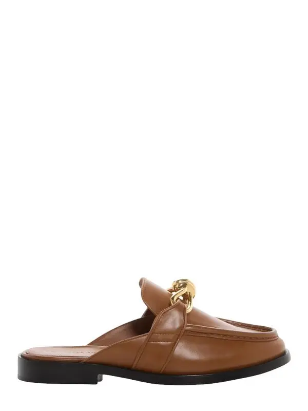 Bottega Veneta Astaire Open Back Loafers - Amber