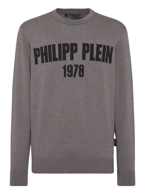 Philipp Plein 1978 Intarsia-knit Sweater - Grey
