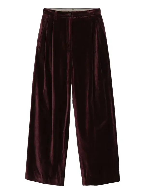 ZIGGY CHEN Velvet Trousers - Red