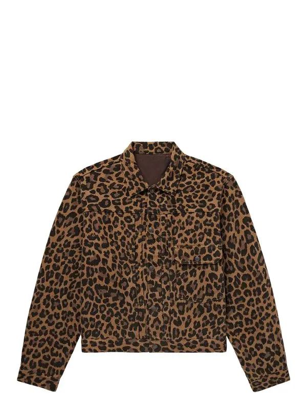 Kapital Leopard-print Brushed Cotton-blend Twill Jacket - Yellow