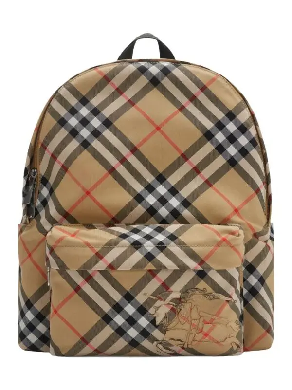 Burberry Check Backpack - Neutrals
