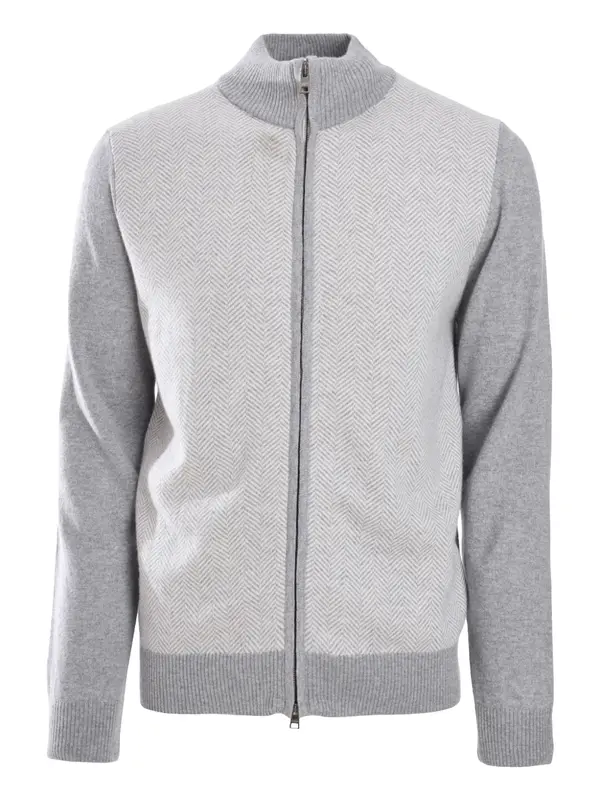 LUIGI BORRELLI Zip-front Jacket - Grey