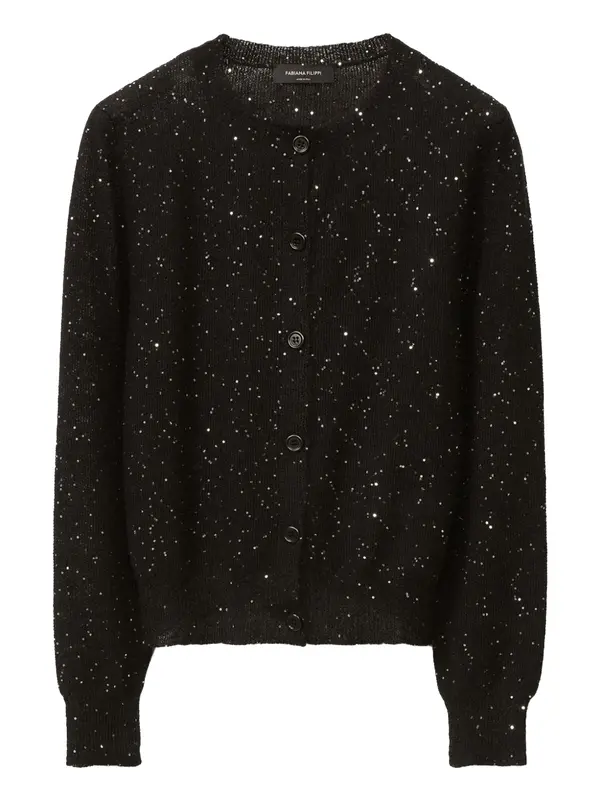 Fabiana Filippi Sequined Cardigan - Black