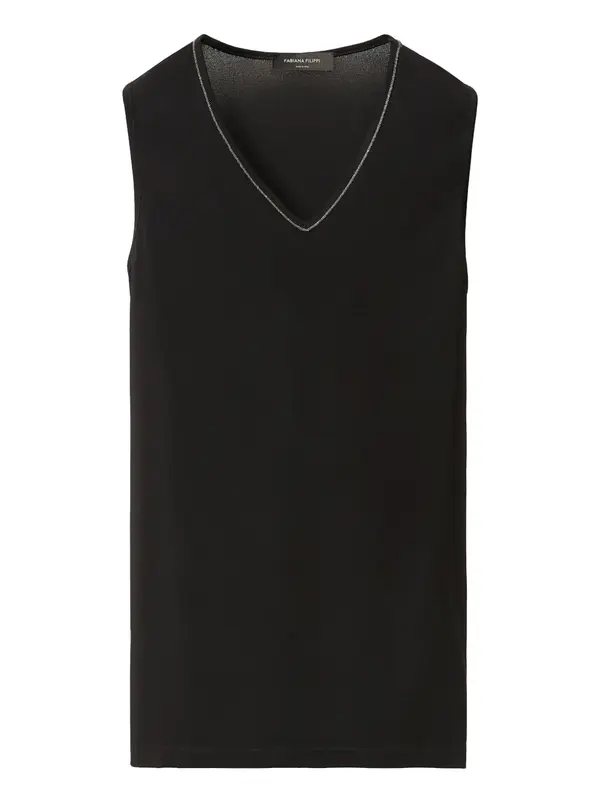 Fabiana Filippi Sablé Tank Top - Black