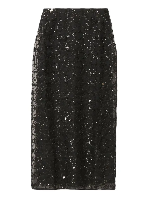Fabiana Filippi Sequin-embellished Midi Skirt - Black
