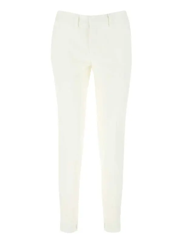 Saint Laurent Ivory Wool Pants - White