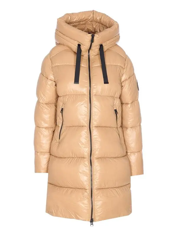 SAVE THE DUCK Down Jacket With Zip Closure - Beige