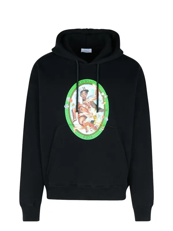Off-White Fresco Cotton Sweatshirt - Black