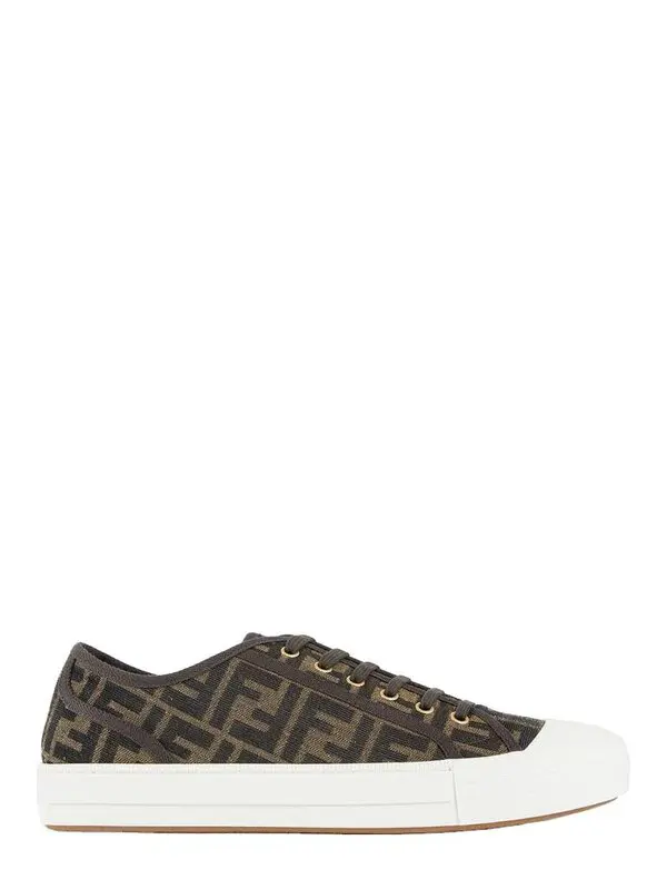 Fendi Jacquard Ff Sneakers - Brown