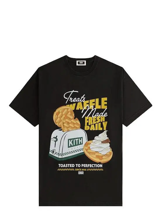 Kith Treats Waffle Toaster Vintage Tee Shirt - Black