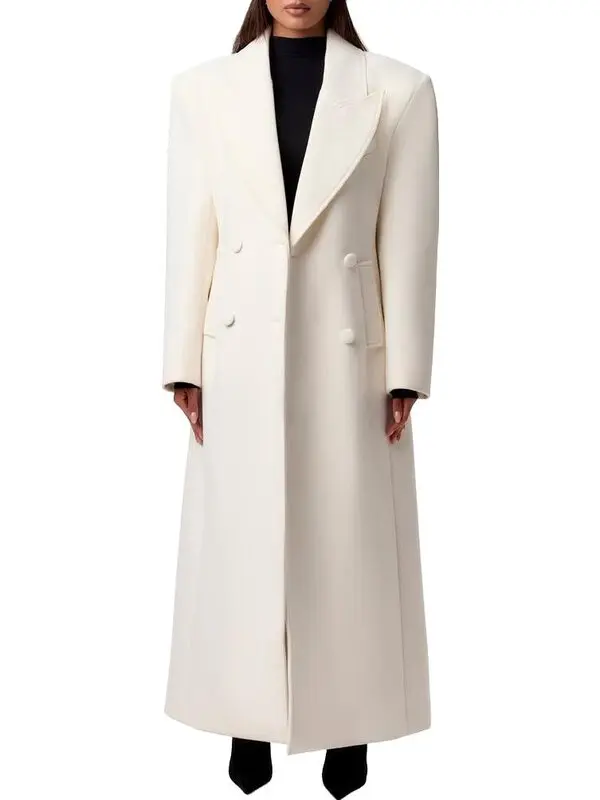 Naked Wardrobe Power Oversized Coat - Bone