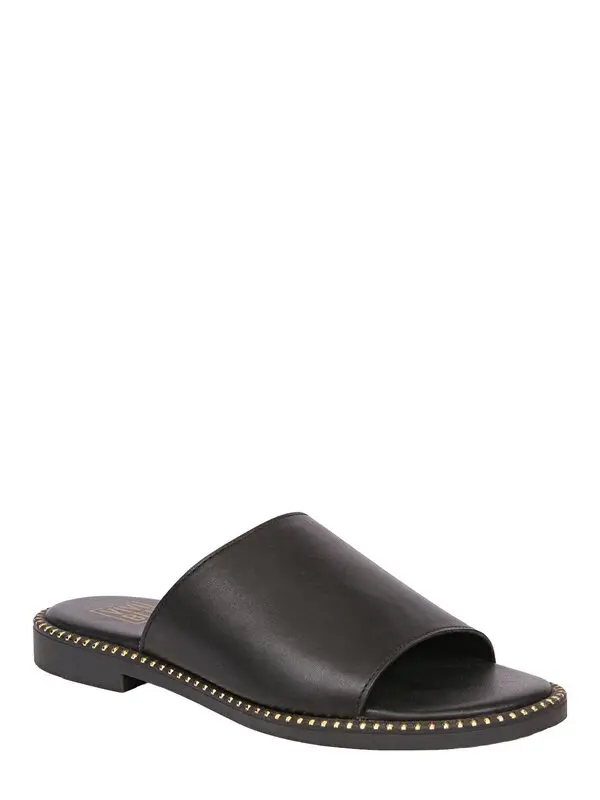 VIVI BLU Saint G Kalina Leather Slide Sandal - Black