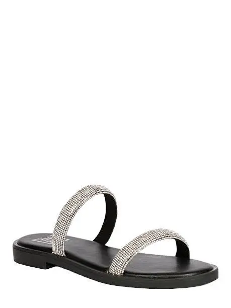 VIVI BLU Saint G Zaeneb Slide Sandal - Black/ Silver