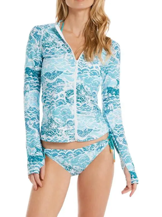 Helen Jon Beach Break Upf 50+ Rash Guard - Malibu