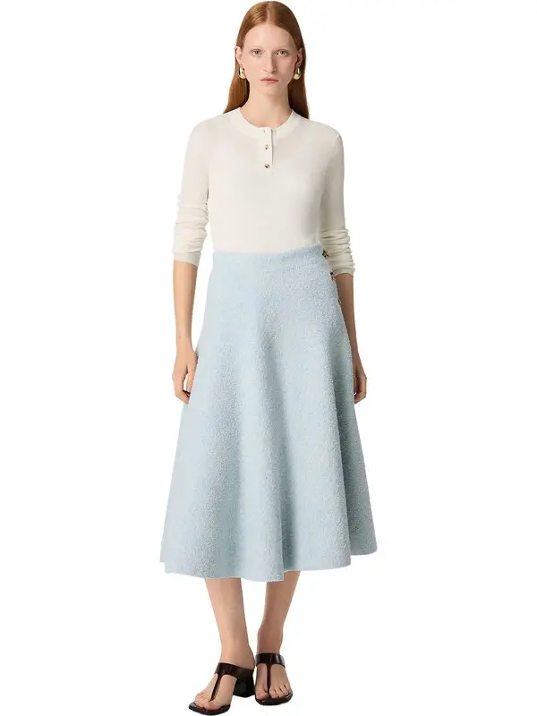Bottega Veneta Wool Boucle A-line Skirt - Bubble