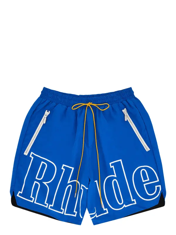 Rhude Relaxed Fit Logo Shorts - Blue
