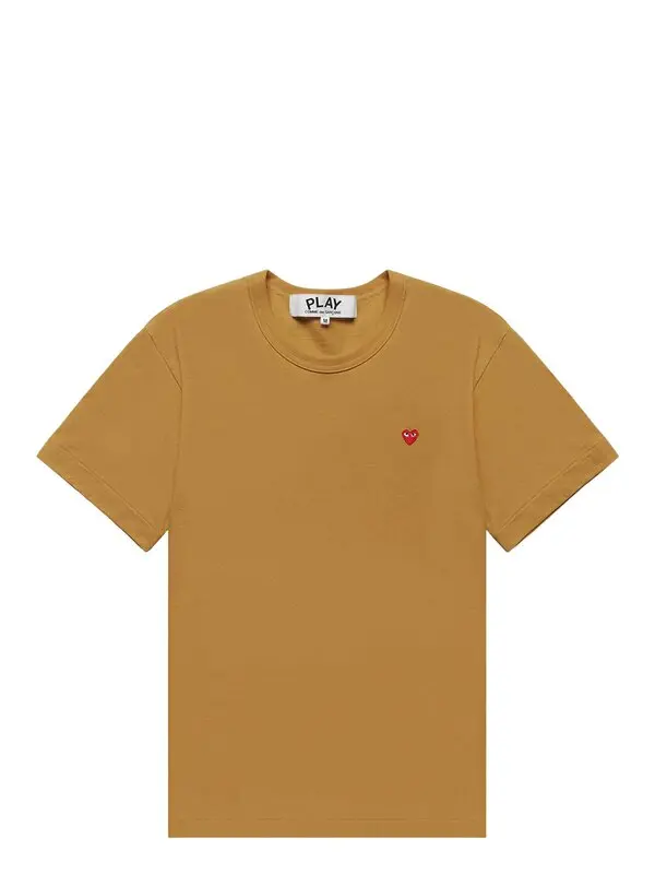 Play Comme Des Garcon Small Red Heart T-shirt - Green