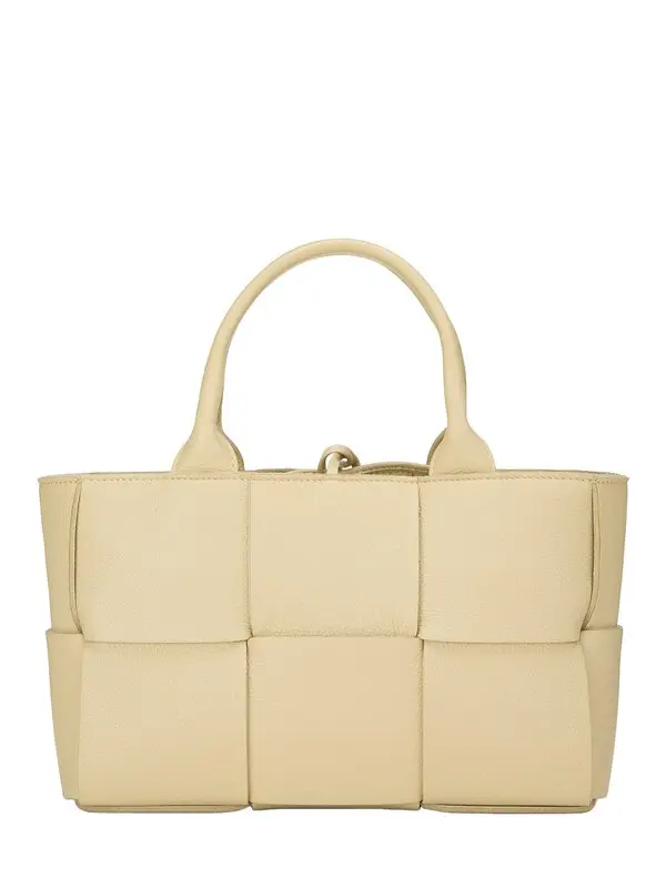 Bottega Veneta Calfskin Maxi Intrecciato Arco Tote - Beige
