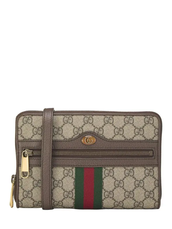 Gucci Ophidia Double Zip Bag - Brown