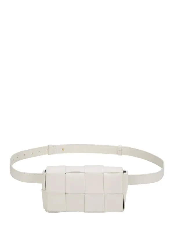 Bottega Veneta Maxi Intrecciato Cassette Belt Bag - White
