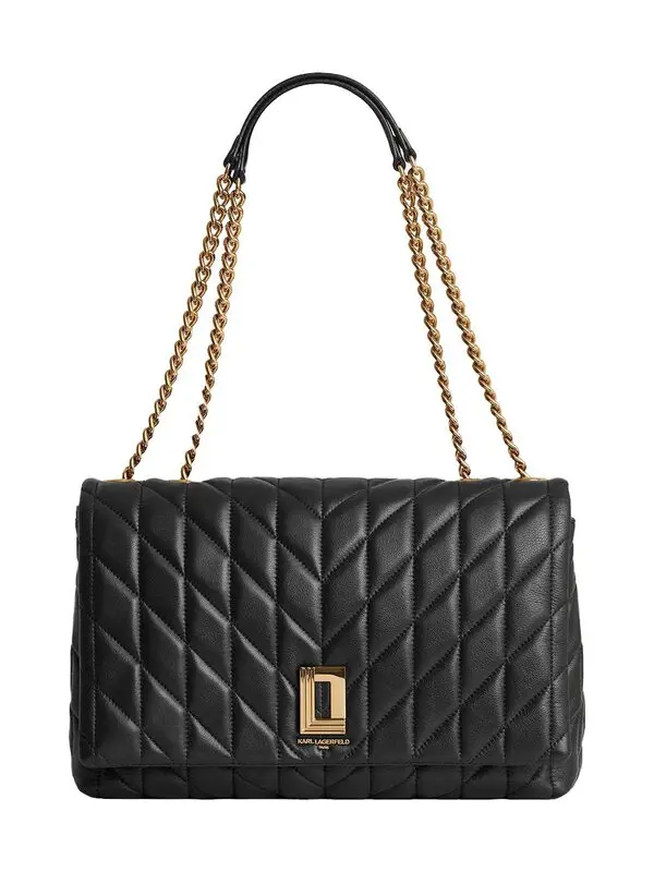 Karl Lagerfeld Paris Lafayette Shoulder Bag - Black/gold