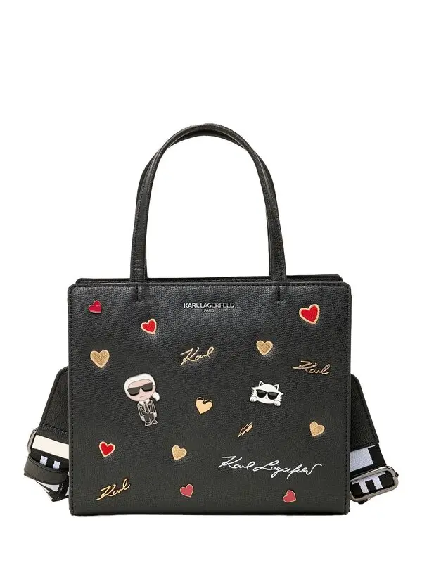 Karl Lagerfeld Paris Maybelle Satchel With Pins - Multi/black