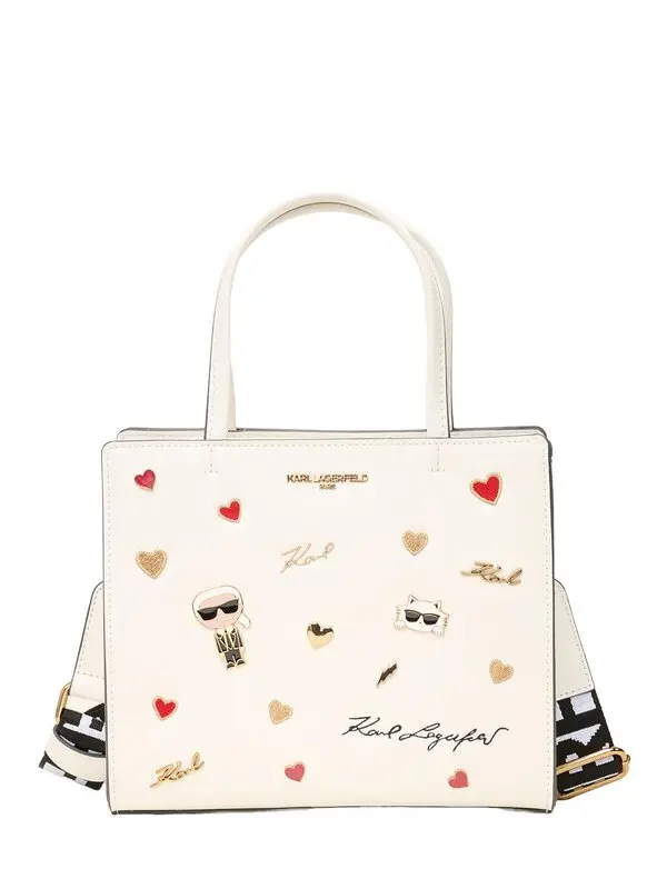 Karl Lagerfeld Paris Maybelle Satchel With Pins - Multi/white