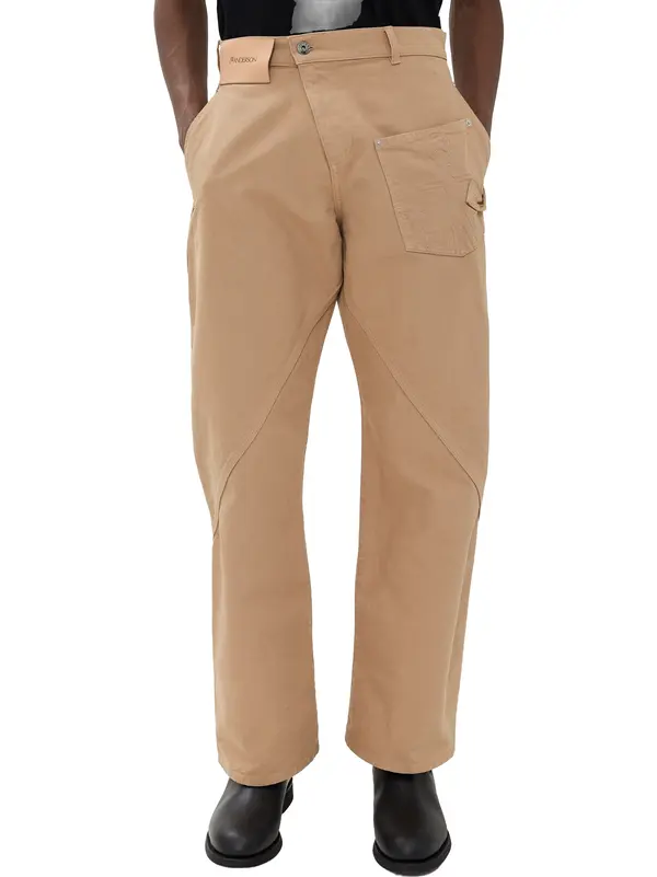 JW Anderson Twisted Workwear Trousers - Flax