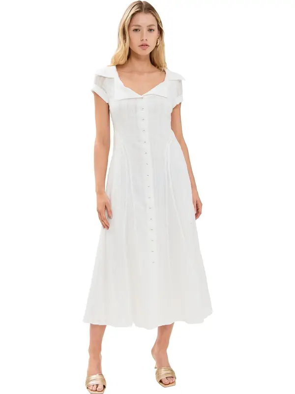 Cult Gaia Jeanie Midi Dress - Off White