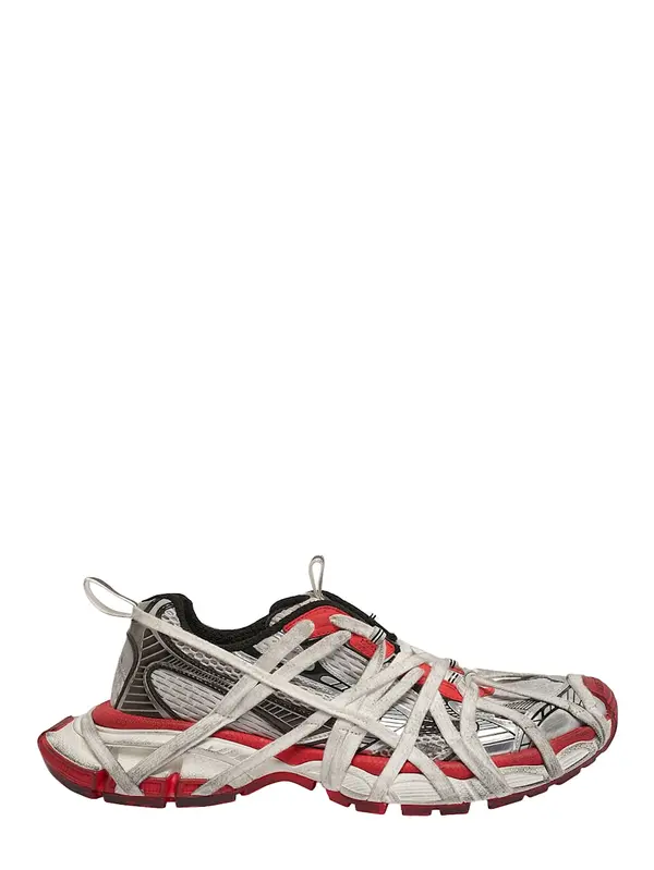 Balenciaga 3xl Extreme Laces Mesh Sneakers - Wht/gry/red