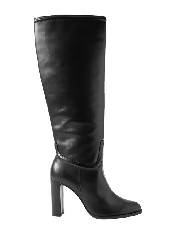 ALEXANDRE BIRMAN Lauren Leather Knee Boots - Black
