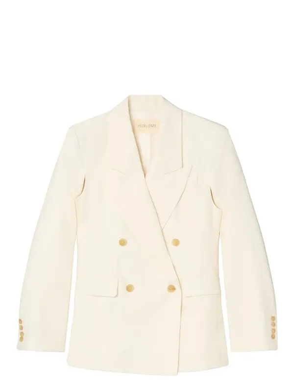 HEIRLOME Antonella Wool-silk Blazer - Ivory