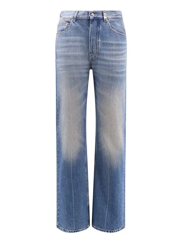 Alexander McQueen Washed Straight Leg Jeans - Blue
