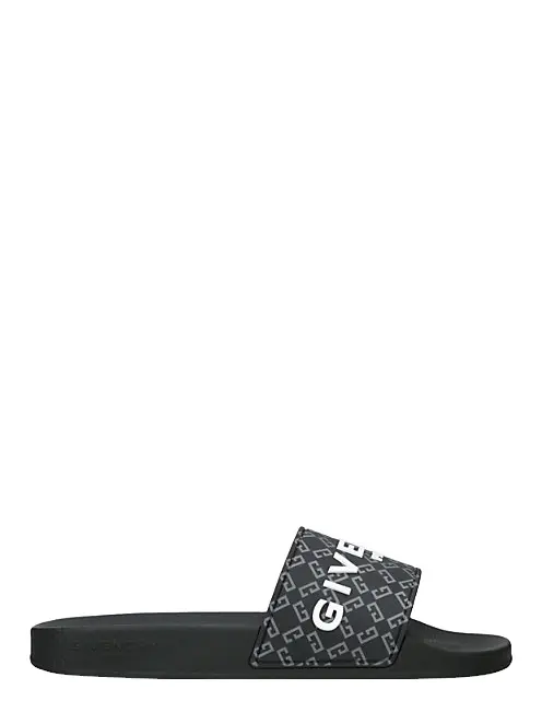 Givenchy Monogram Rubber Slides - Black