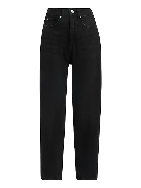 Whistles Authentic Barrel-leg High-rise Jeans - Black