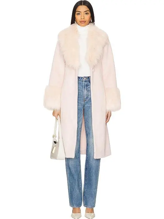 UNREAL FUR Faux Fur Paris Coat - Pearl Pink