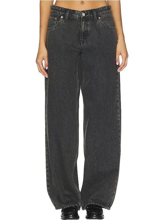 DR. DENIM Hill Wide Leg Jeans - Aged Black