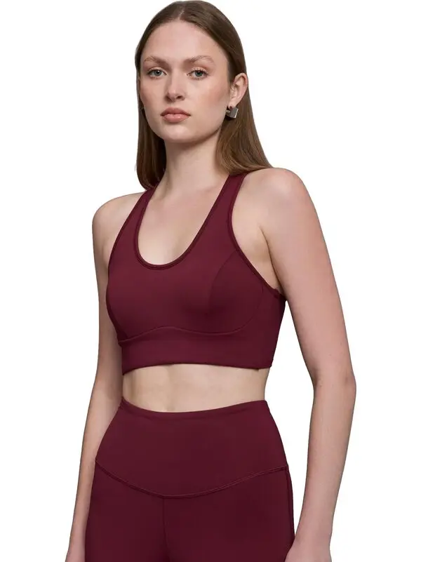 MICHI Instinct Longline Bra - Burgundy
