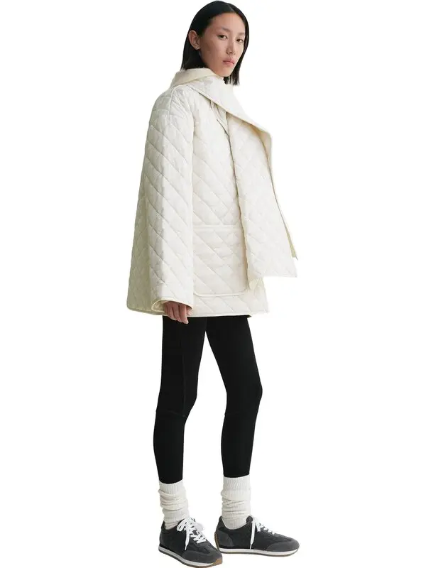 TOTEME Quilted Scarf Jacket - Winter White